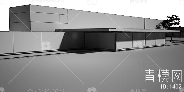 【别墅带游泳池3D模型】-现代VR有灯光有贴图其他别墅带游泳池3d模型下载-ID1402-免费3Dmax模型库 - 青模3d模型网