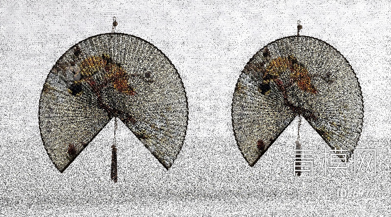 【扇子壁挂3D模型】-VR无灯光有贴图MAX2012扇子壁挂3d模型下载-ID6977-免费3Dmax模型库 - 青模3d模型网