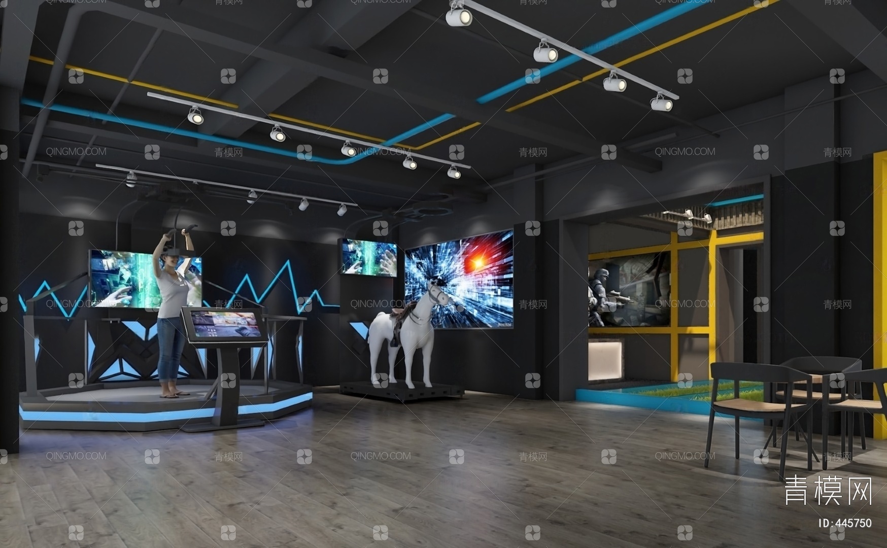 【VR体验馆3D模型】_现代VR体验馆3d模型下载_ID445750_免费3Dmax模型库 - 青模3d模型网