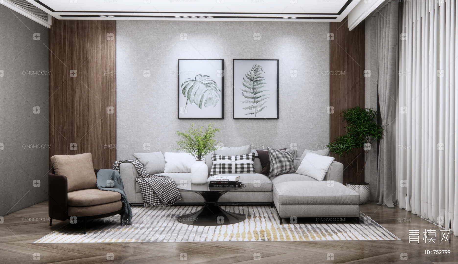 【多人转角沙发SU模型】-现代SU8.0Enscape未知多人转角沙发SU模型下载-ID752799-免费SU模型库 - 青模SU模型网