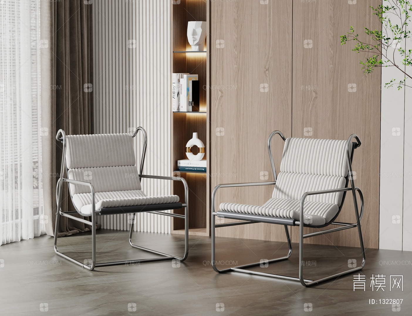 【单椅3D模型】-现代VR有灯光有贴图MAX2016单椅3d模型下载-ID1322807-免费3Dmax模型库 - 青模3d模型网