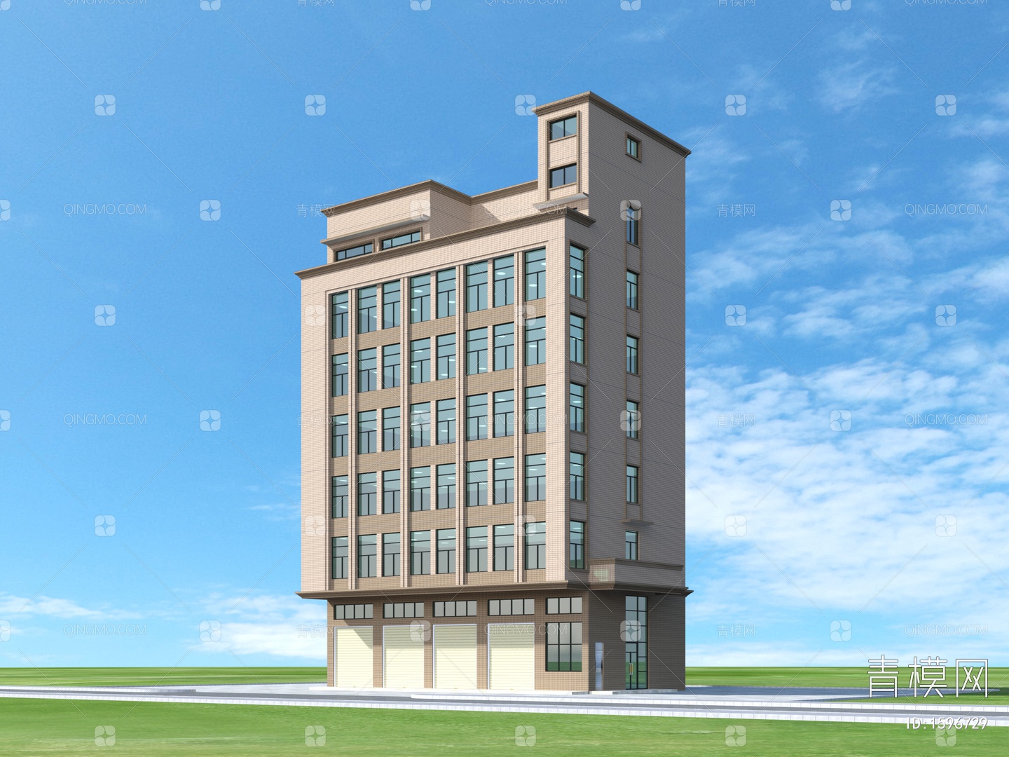 【公寓住宅楼3d模型】 现代vr有灯光有贴图max2016公寓住宅楼3d模型下载 Id1596729 免费3dmax模型库 青模3d模型网