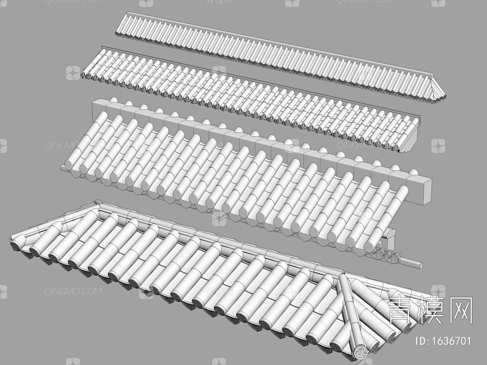 【屋檐 瓦片 屋顶3D模型】-现代VR有灯光有贴图MAX2016屋檐 瓦片 屋顶3d模型下载-ID1636701-免费3Dmax模型库 - 青 ...