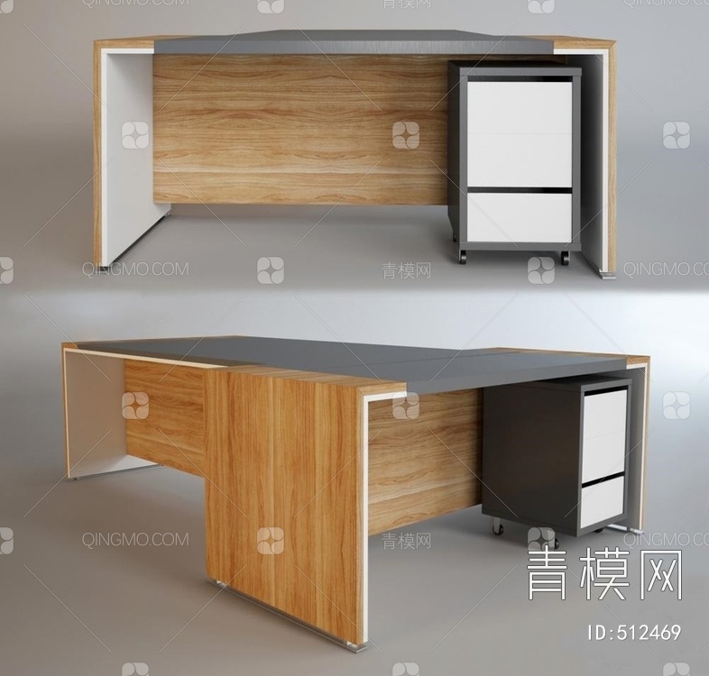 【流行办公桌国外3D模型】-VR有灯光有贴图MAX2014流行办公桌国外3d模型下载-ID512469-免费3Dmax模型库 - 青模3d模型网