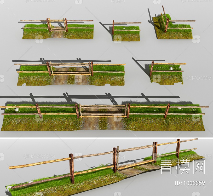 【农村，围挡木栅栏3D模型】-现代VR无灯光有贴图MAX2014农村，围挡木栅栏3d模型下载-ID1003359-免费3Dmax模型库 - 青 ...