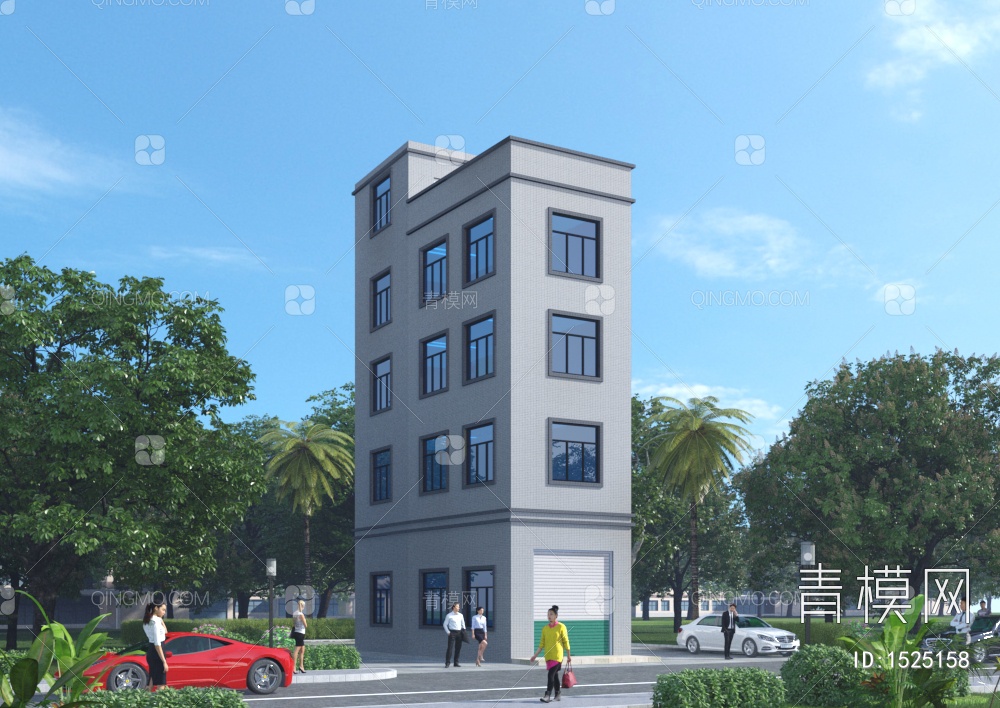 【住宅 民房3D模型】-现代VR有灯光有贴图MAX2016住宅 民房3d模型下载-ID1525158-免费3Dmax模型库 - 青模3d模型网