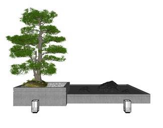 【景观小品SU模型】 -SU8.0新中式Enscape有景观小品SU模型下载-ID1234941-免费SU模型库 - 青模SU模型网