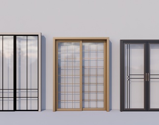 【推拉门SU模型】 -现代SU8.0无未知推拉门SU模型下载-ID1377596-免费SU模型库 - 青模SU模型网