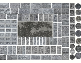 【浮雕 浮雕景墙 石雕 砖雕 壁刻画 文化墙 文化浮雕 仿古雕花 铺地 铺装SU模型】 -SU8.0中式新中式Enscape有浮雕 浮雕景墙 ...