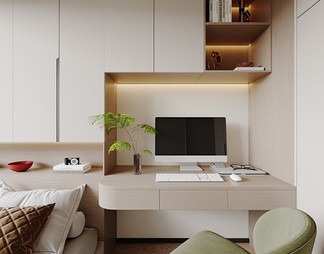 【榻榻米卧室3D模型】 -现代CR有灯光有贴图MAX2016榻榻米卧室3d模型下载-ID2135320-免费3Dmax模型库 - 青模3d模型网