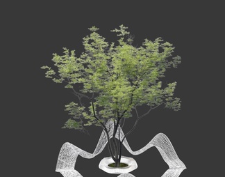 【广场座椅SU模型】 -现代SU8.0广场座椅SU模型下载-ID2452950-免费SU模型库 - 青模SU模型网